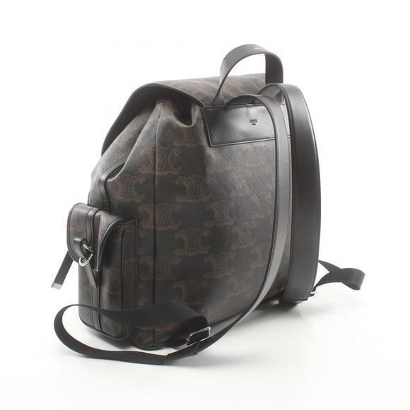Celine | Bags | Celine Black Rucksack Brown Large Backpack | Poshmark